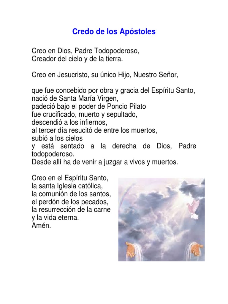 Credo de los Apóstoles.docx | espíritu Santo | Jesús