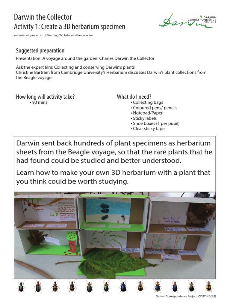 Darwin Collector Activity 1 | PDF | Charles Darwin | Horticulture And ...