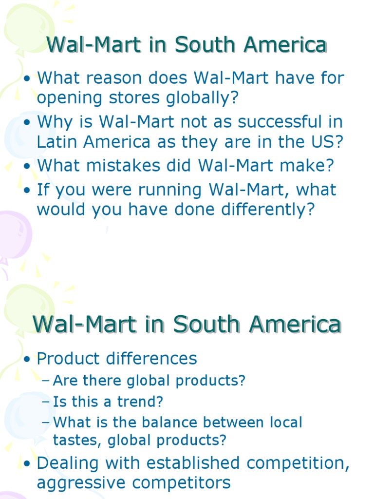 Walmart's Challenges in South America | PDF | Walmart | Globalization