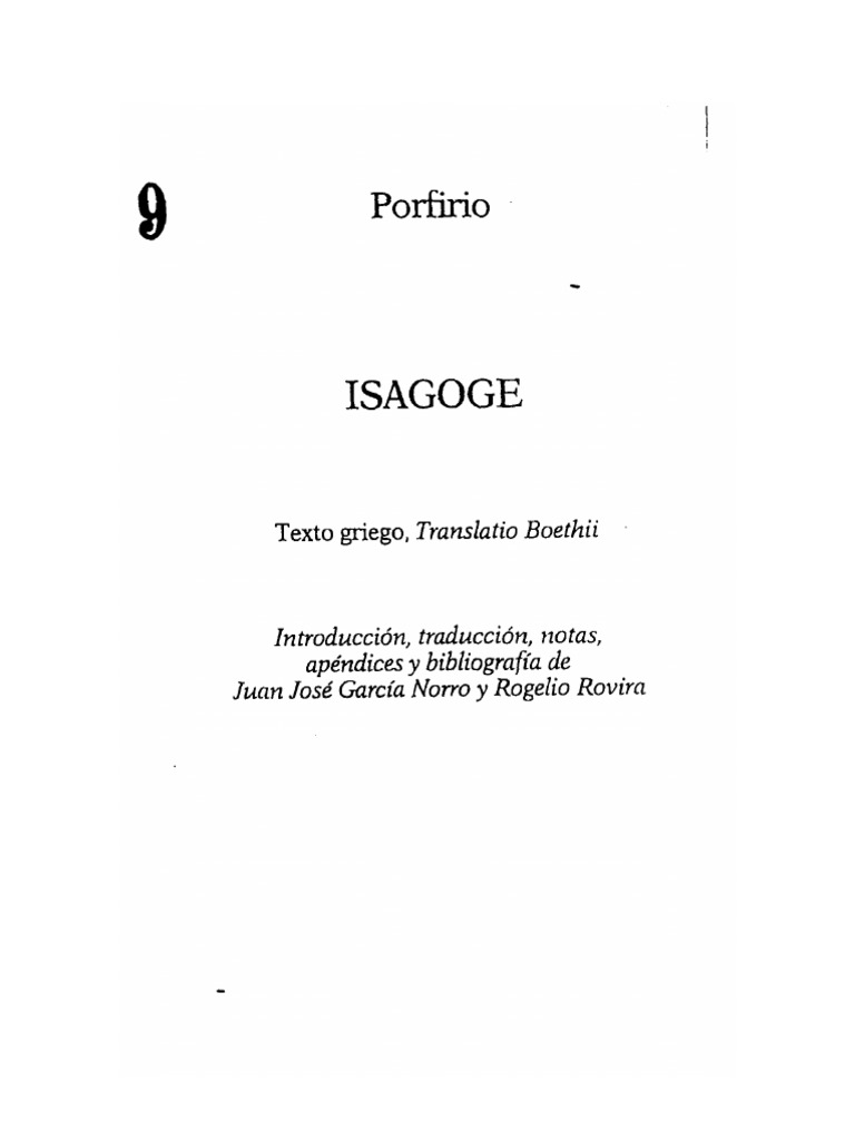 ISAGOGE (Español) PDF | PDF
