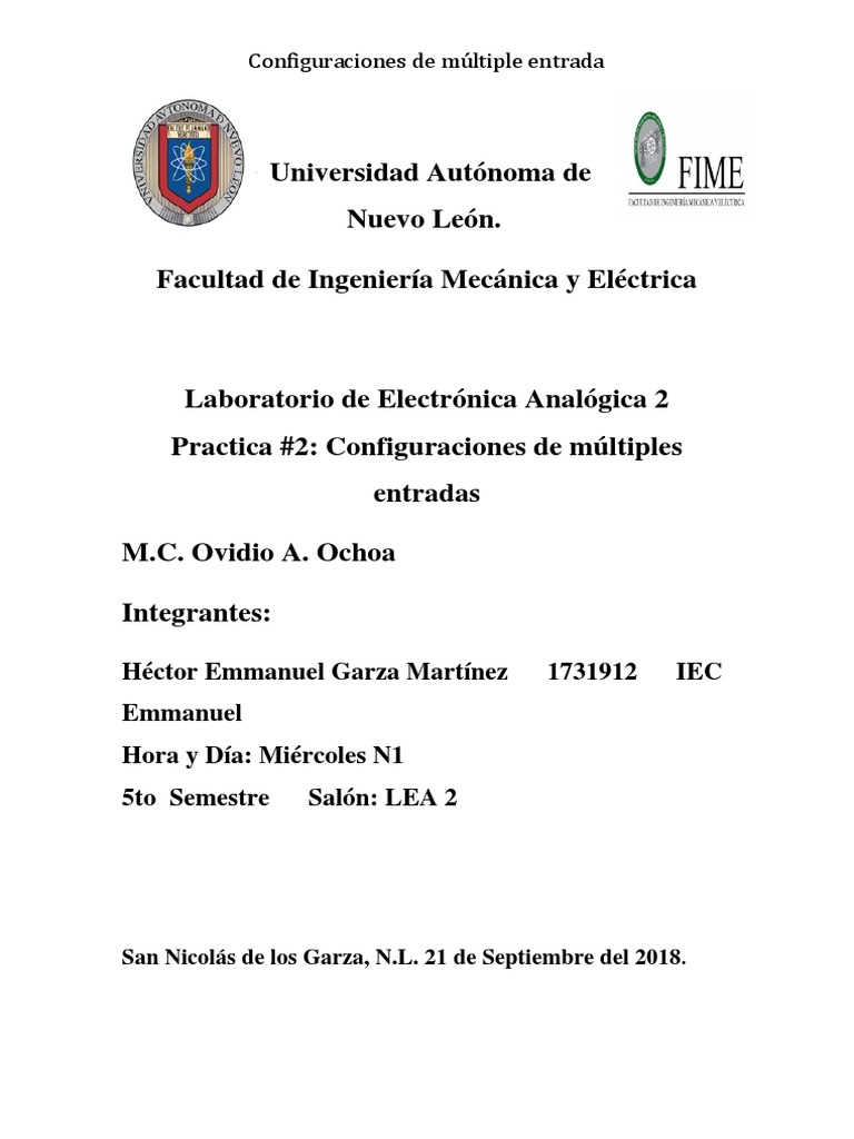 Practica 2 Electronica 2 Fime Pdf