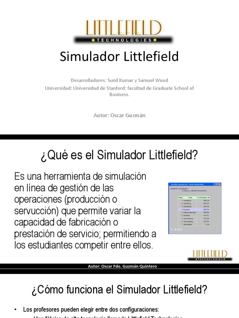 Littlefield | PDF | Informática | Business