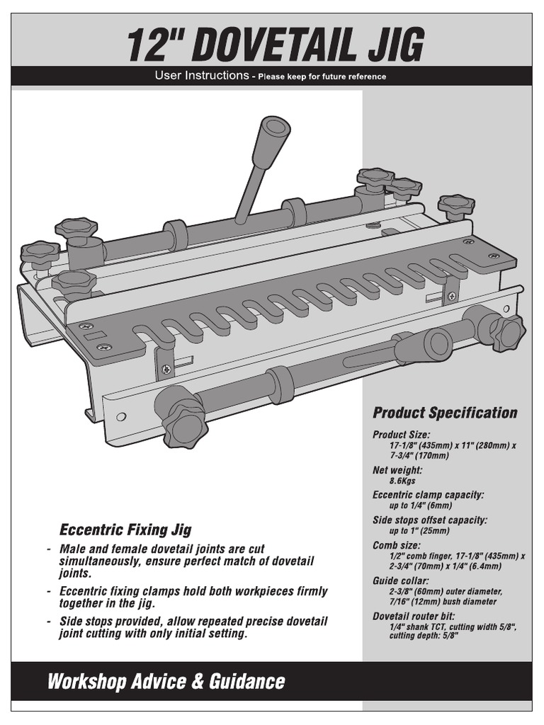 Manual Maquina Lazos Screwfix Dovetail Jig PDF PDF