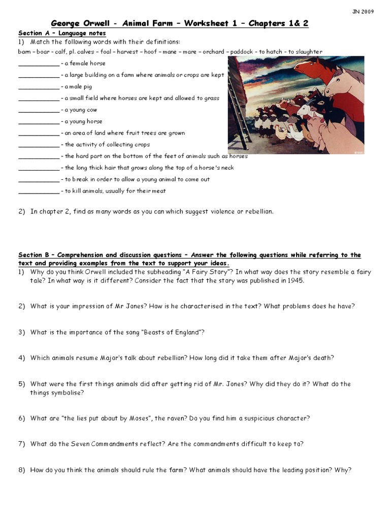 Animal Farm WS1 | PDF | Rhetoric | Calf