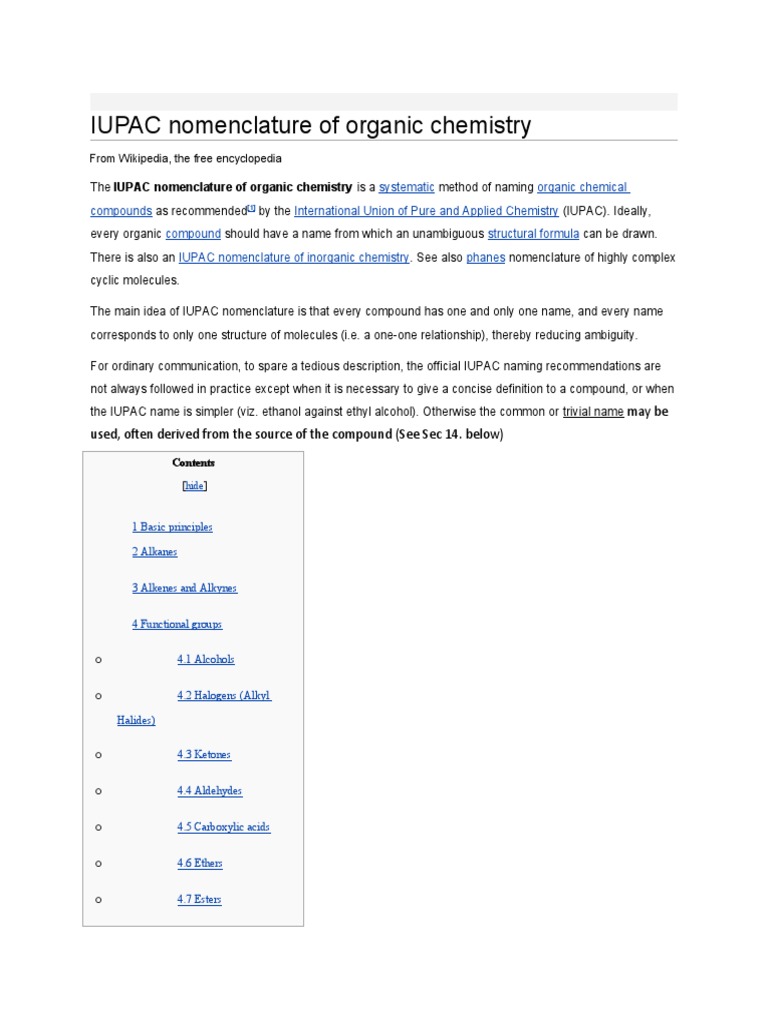 IUPAC Nomenclature of Organic Chemistry | PDF | Alkane | Functional Group