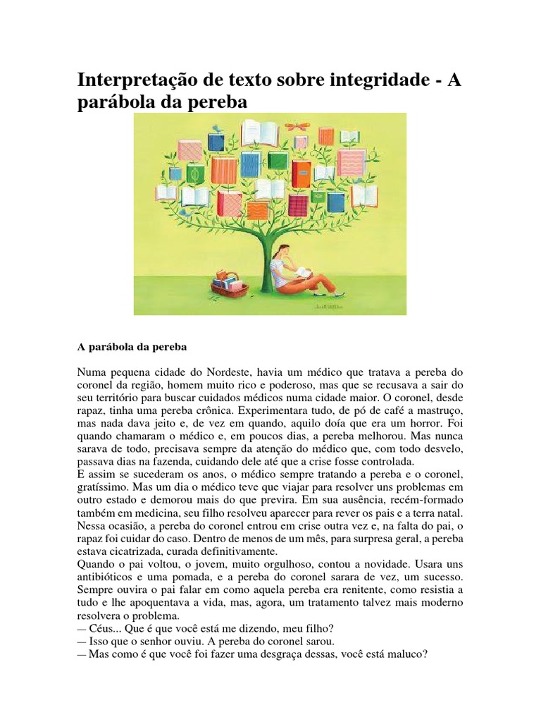 A Parábola da Pereba e a Integridade | PDF | Remédio