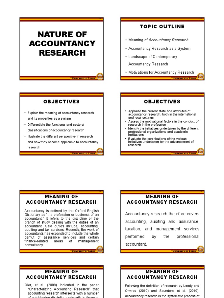 Understanding Accountancy Research | PDF | Accounting | Audit