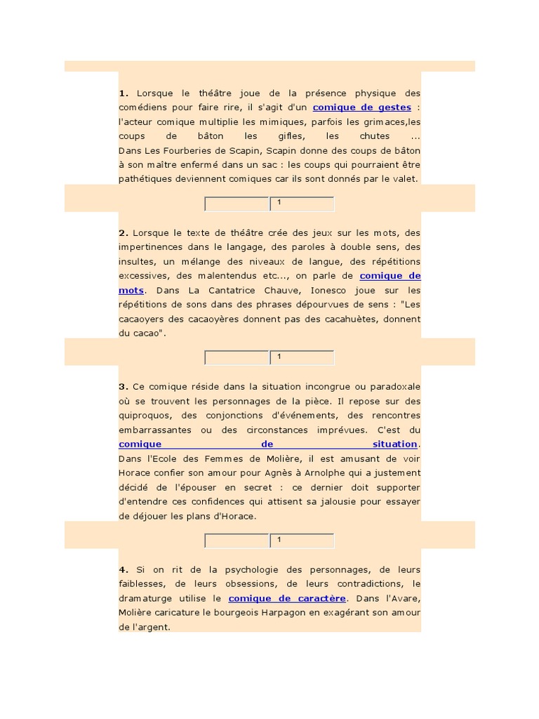 Types de Comique | PDF