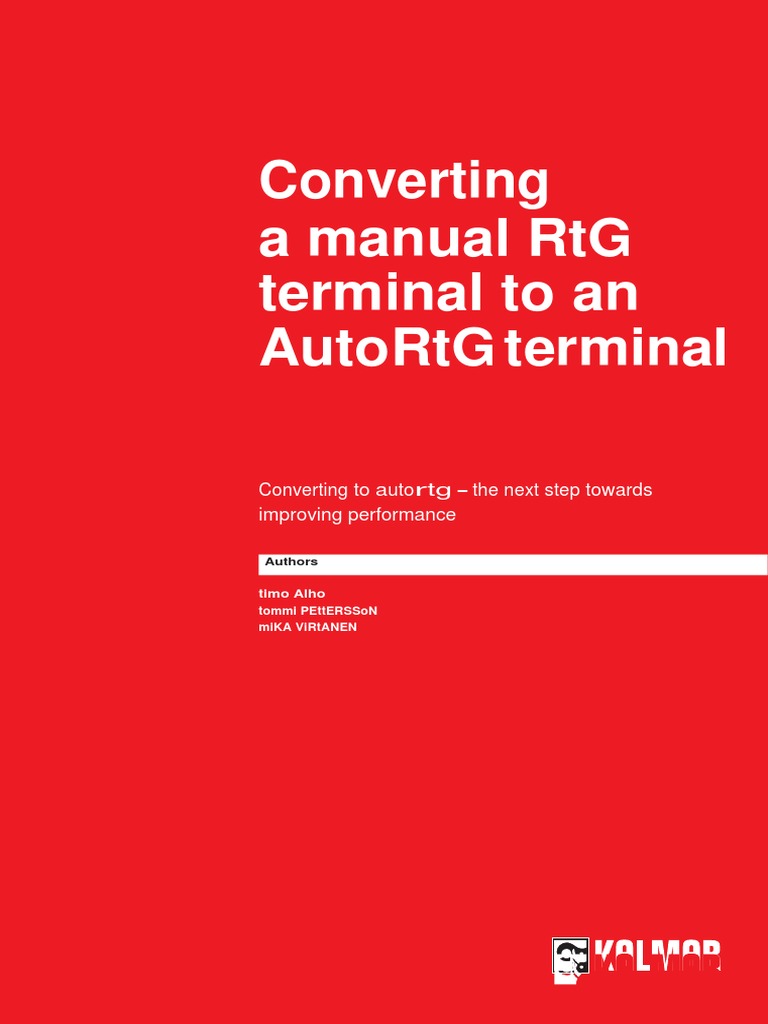Converting A Manual RTG Terminal To An AutoRTG Terminal | PDF ...