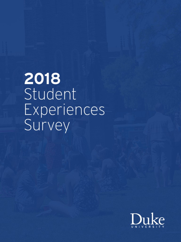 2017-2018 Duke Student Experience Survey | PDF