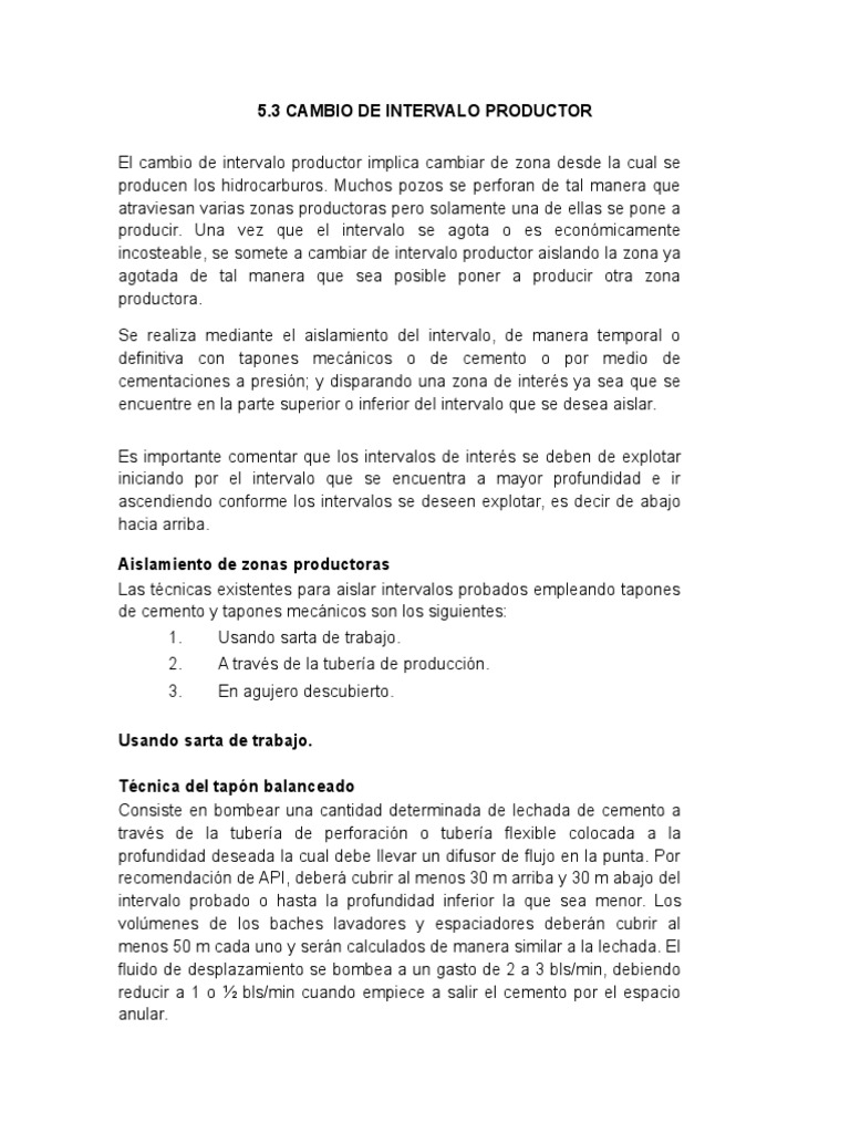 Cambios de Intervalos de Produccion | PDF | Naturaleza