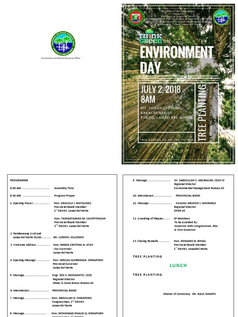 Environment Day Program 2018 | PDF | Nature