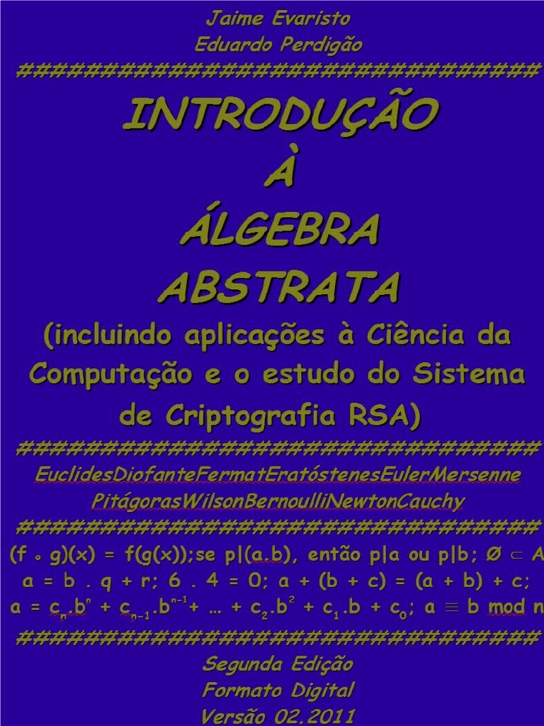 Introducao A Algebra Abstrata PDF | PDF | Conjunto (Matemática ...