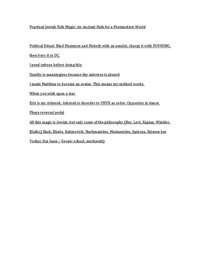 Jewish Folk Magic For Beginners | PDF | Idolatry | Kabbalah