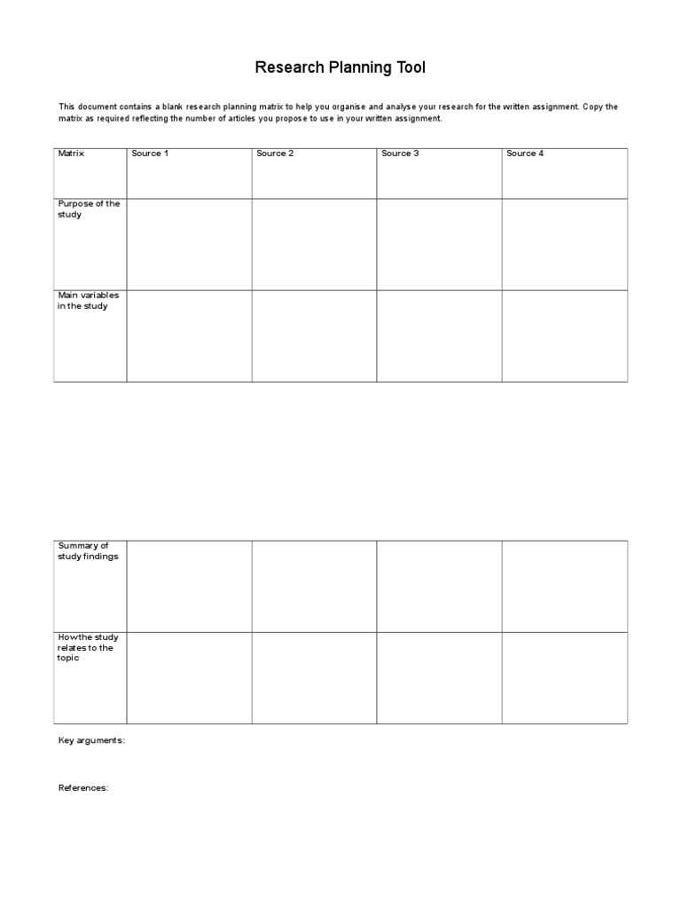 Research Planning Tool | PDF | Computers