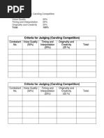Criteria For Mass Dance Competition | PDF