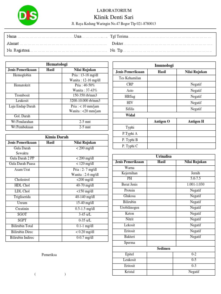 Kertas Hasil Lab | PDF