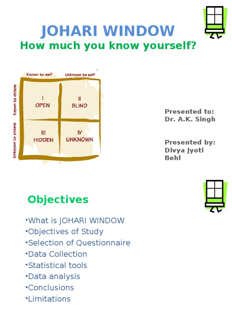Johari Window | PDF | Social Psychology | Emergence