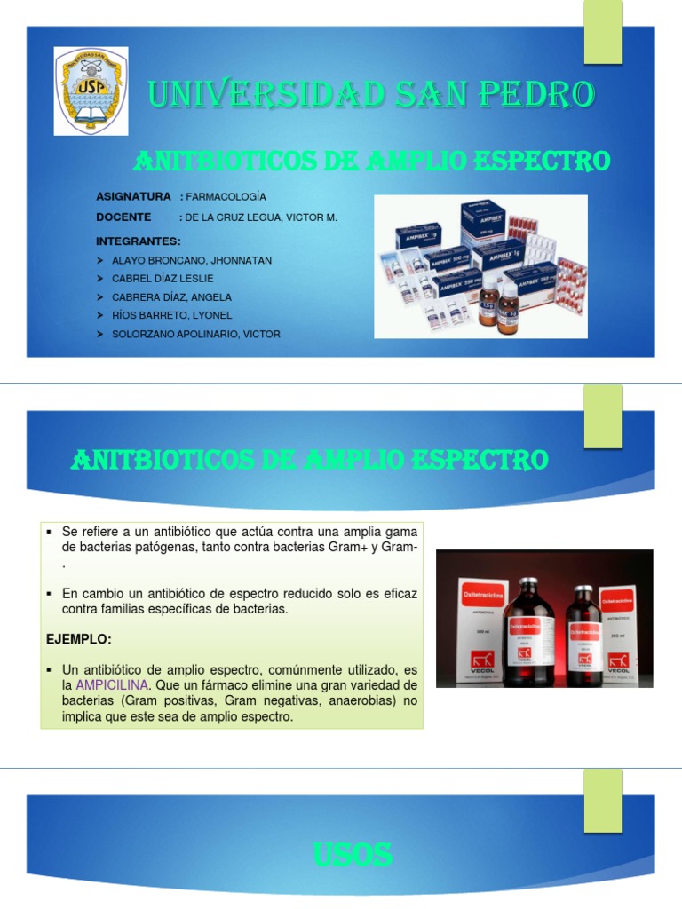 Antibiotico de Amplio Espectro | PDF | Antibióticos | Especialidades Medicas