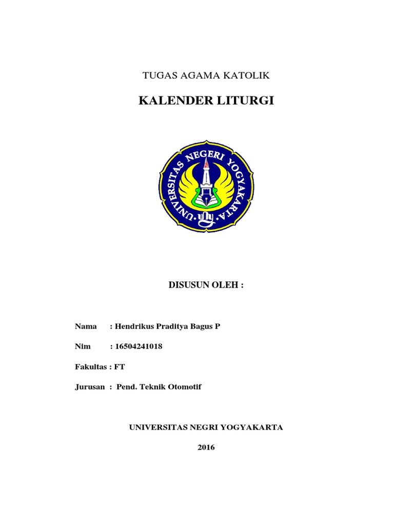 Kalender Liturgi Gereja Katolik 2025 | PDF | Agama & Spiritualitas