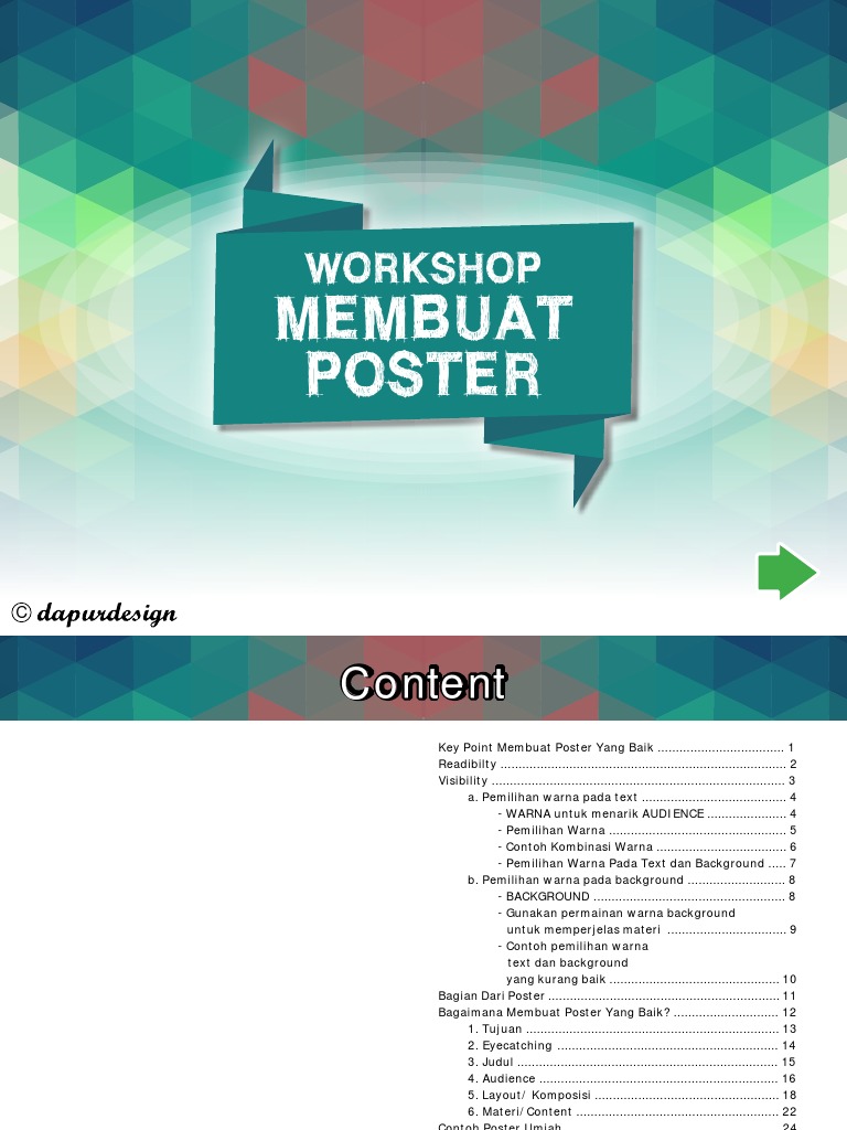 Panduan Membuat Poster Efektif | PDF | Karier & Perkembangan | Seni
