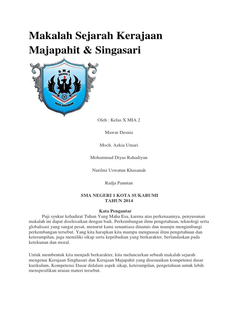 Makalah Sejarah Kerajaan Majapahit | PDF