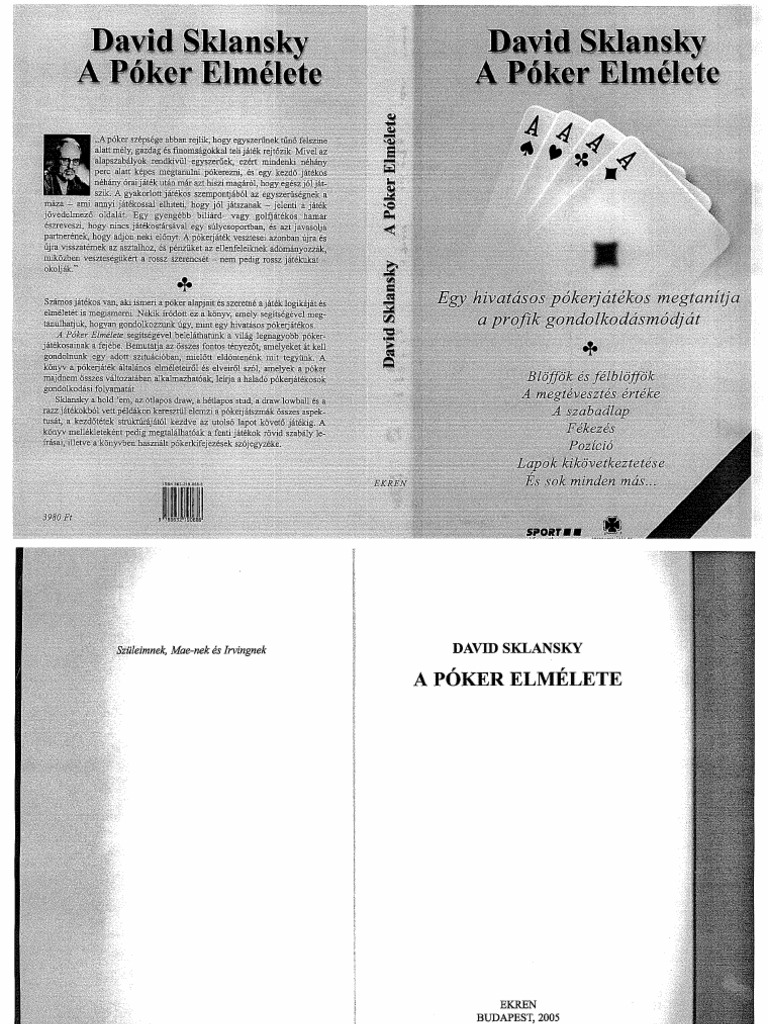 David Sklansky - A Poker Elmelete | PDF
