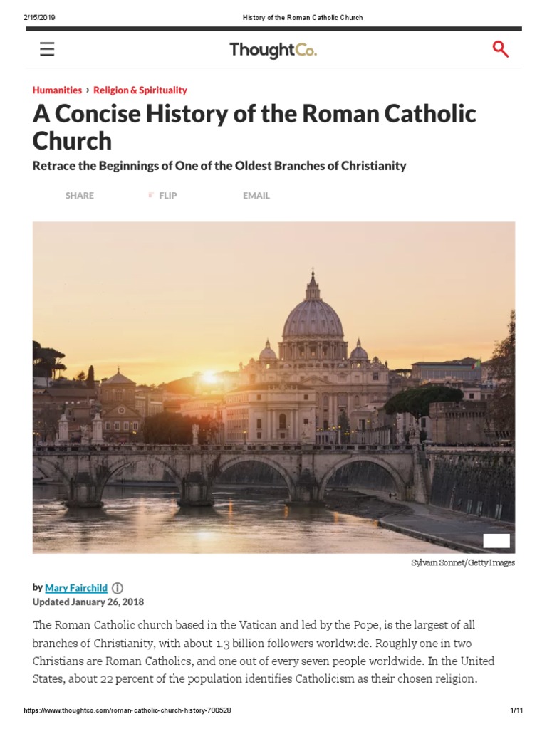 A Concise History of The Roman Catholic Church | PDF | Catholic Church ...