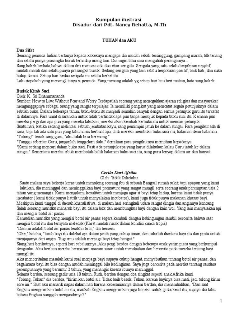 Dua Serigala dan Pelajaran Hidup | PDF | Agama & Spiritualitas