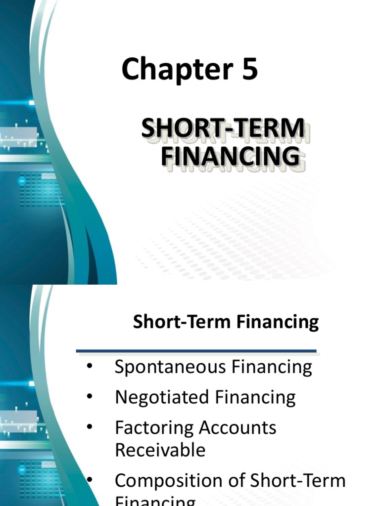 Chapter 5 - Short Term Financing | PDF | Loans | Credit