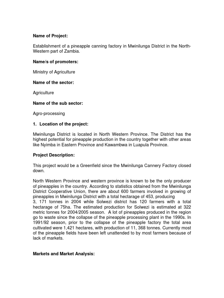 Pineapple Project PDF | PDF | Tariff | Pineapple