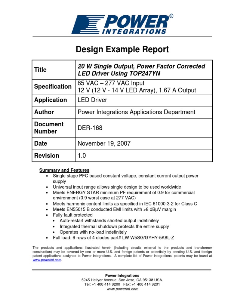 Design Example Report: Title Specification Application Author Document ...