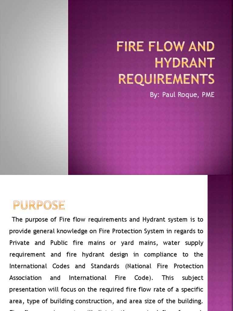 Fire Flow and Hydrant System Guidelines | PDF | Fire Sprinkler System ...