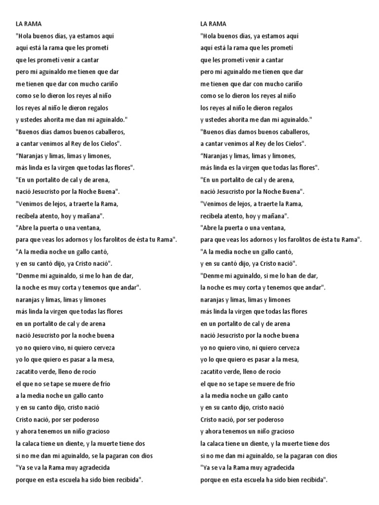 Canción Tradicional de La Rama | PDF | Nochebuena | Cristo (título)