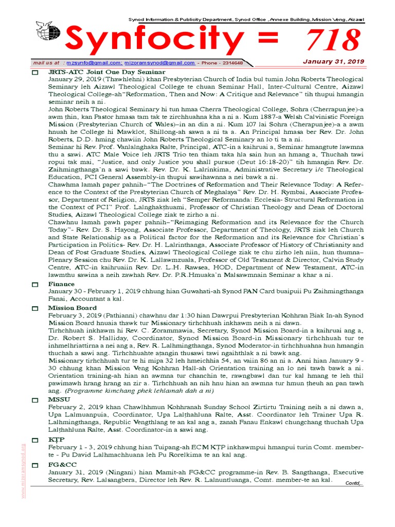 Synfocity : 1 JRTS-ATC Joint One Day Seminar | PDF | Religious Behaviour And Experience ...