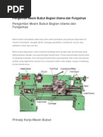 Bagian-Bagian Mesin Bubut Beserta Fungsinya - Mechanical Engineering | PDF