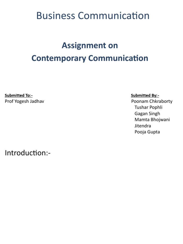 Business Communication Assignment PDF | PDF