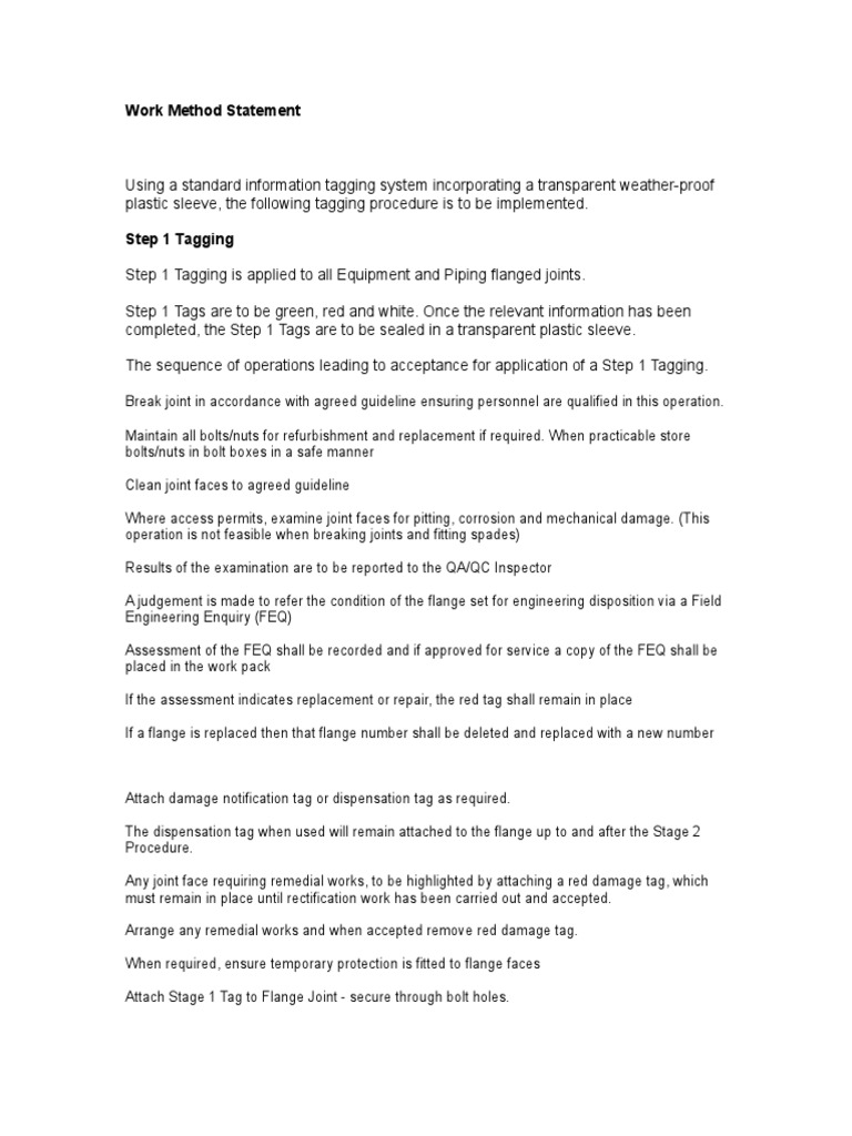 Flange Tagging Method | Download Free PDF | Screw | Mechanical Engineering