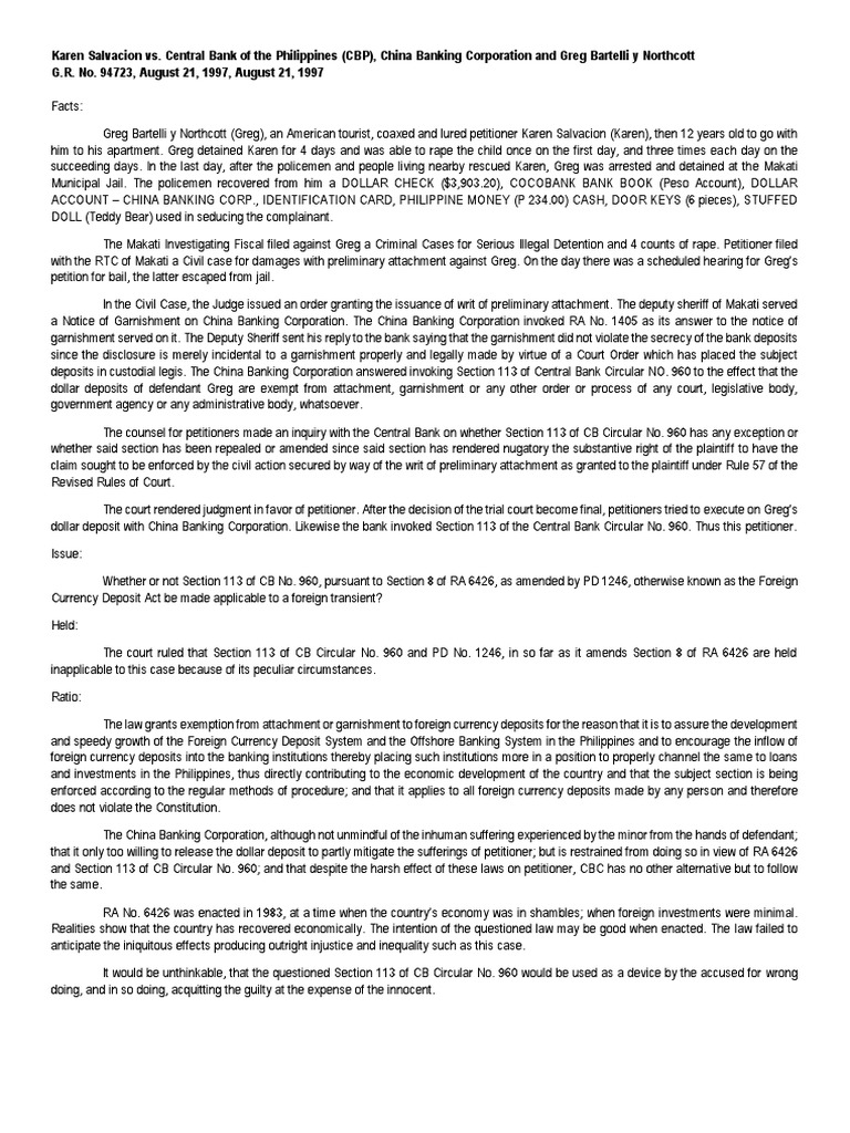 Karen Salvacion Vs Bartelli | PDF | Judgment (Law) | Virtue
