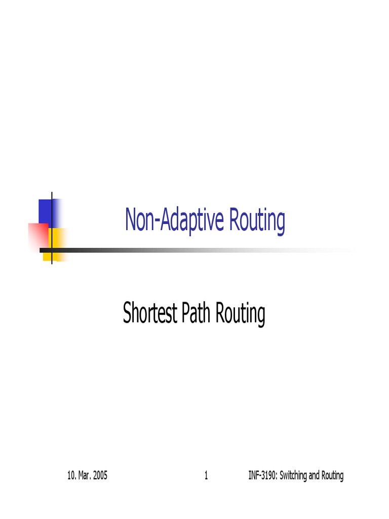 Non-Adaptive Routing | PDF | Routing | Router (Computing)