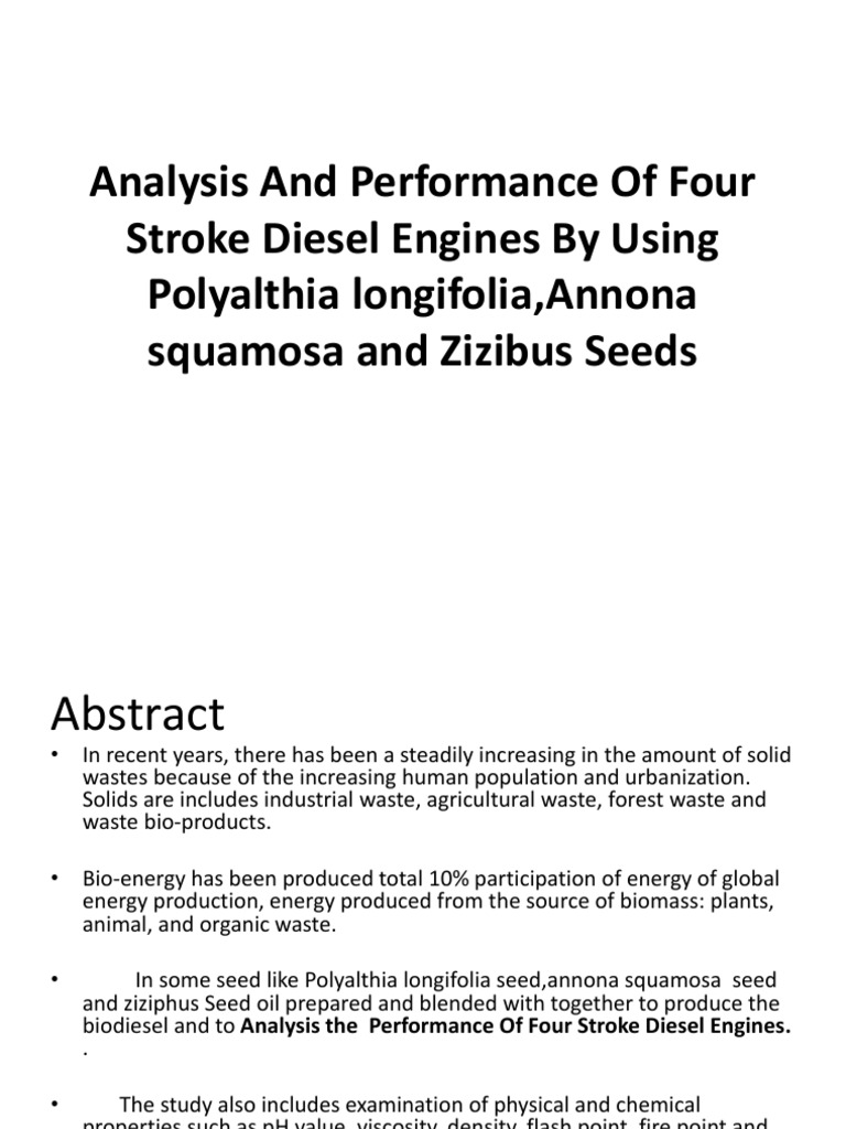 Analysis and Performance of Four Stroke Diesel Engines by Using ...