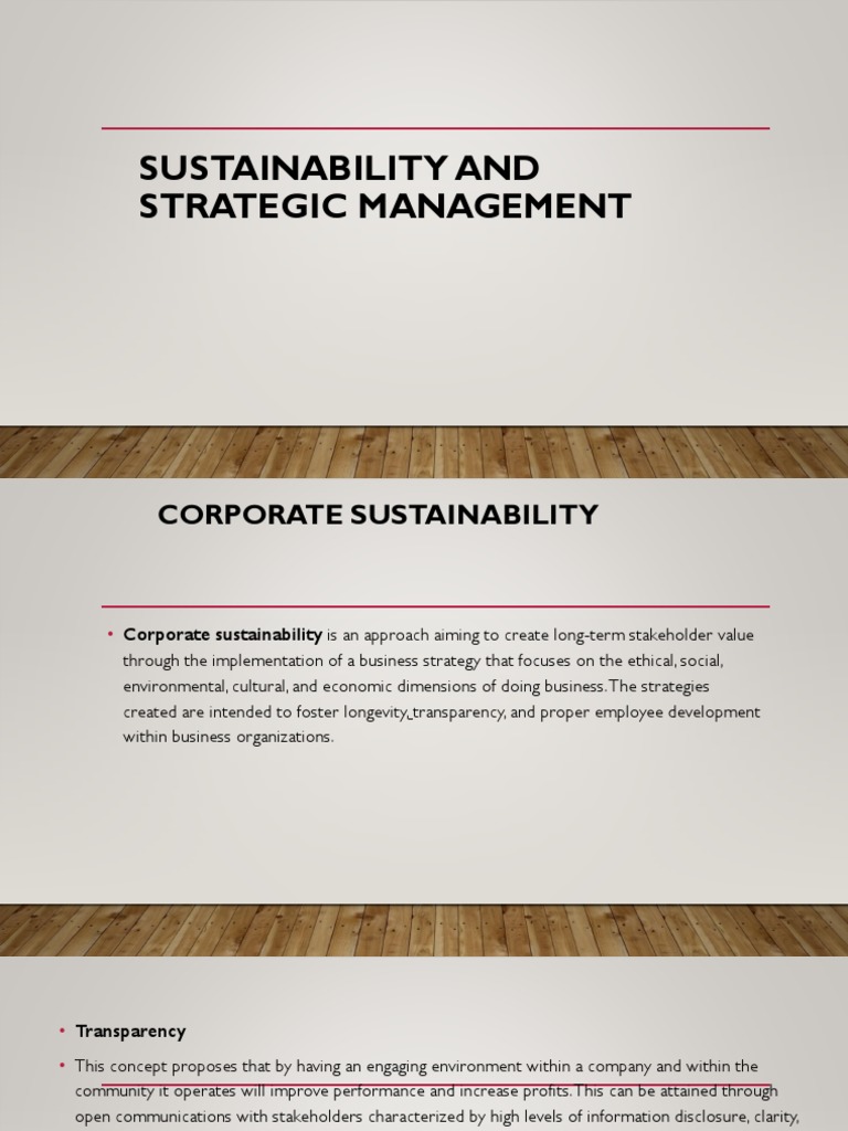 Corporate Sustainability Strategies | PDF