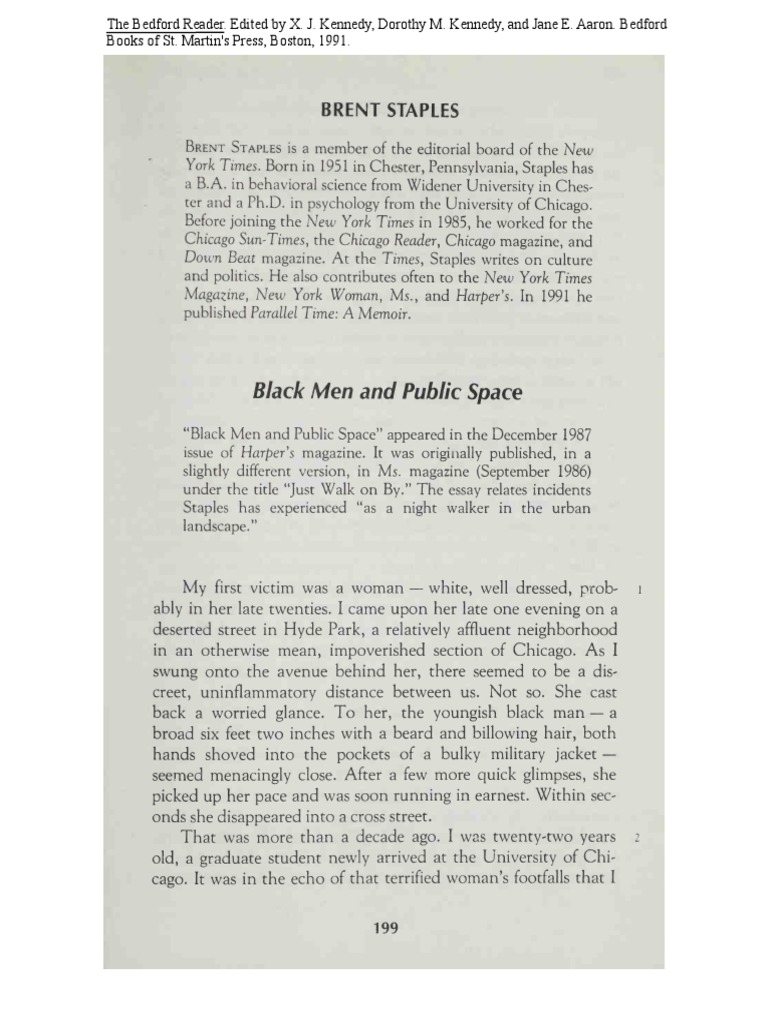 Black Men and Public Space | PDF | Essays | Attitude (Psychology)