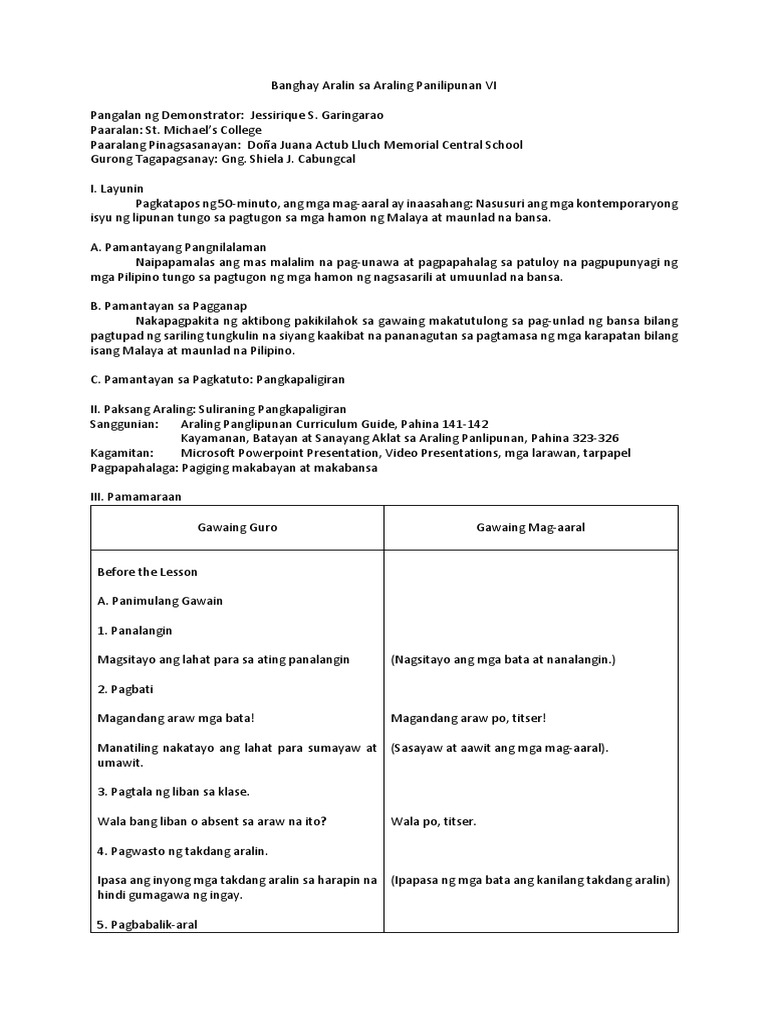 Kontemporaryong Isyu NG Lipunan - AP - Grade 6 | PDF