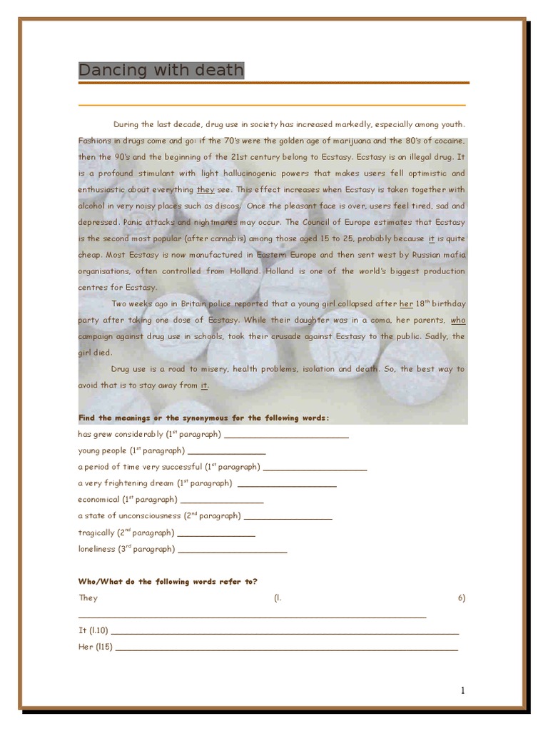 Dancing With Death - Drugs | PDF | Mdma | Substance Abuse