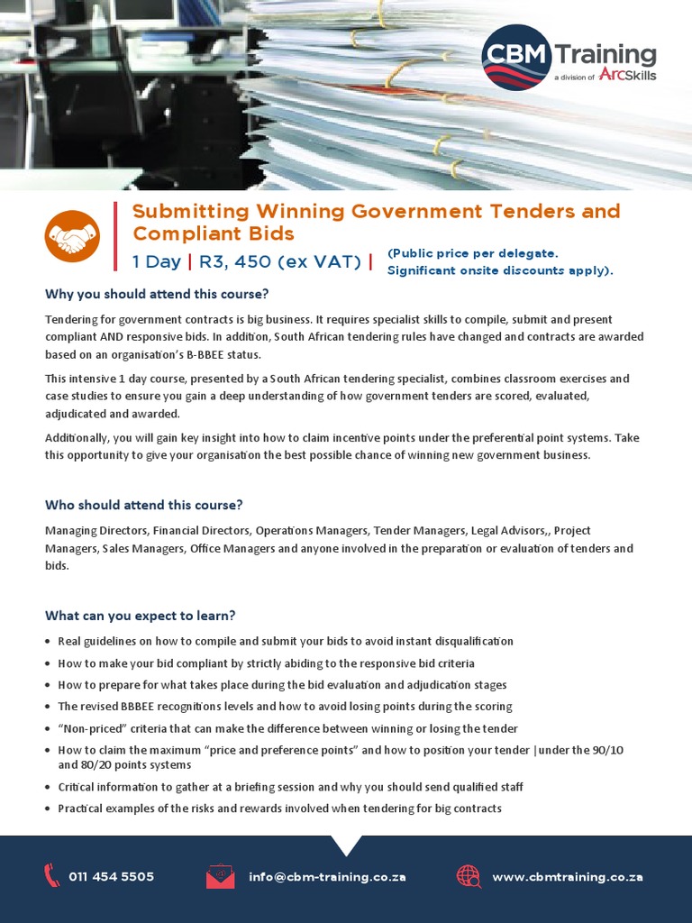 Winning Government Tenders Workshop | PDF | Business | Justice