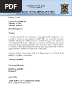 CAV Request Letter | PDF