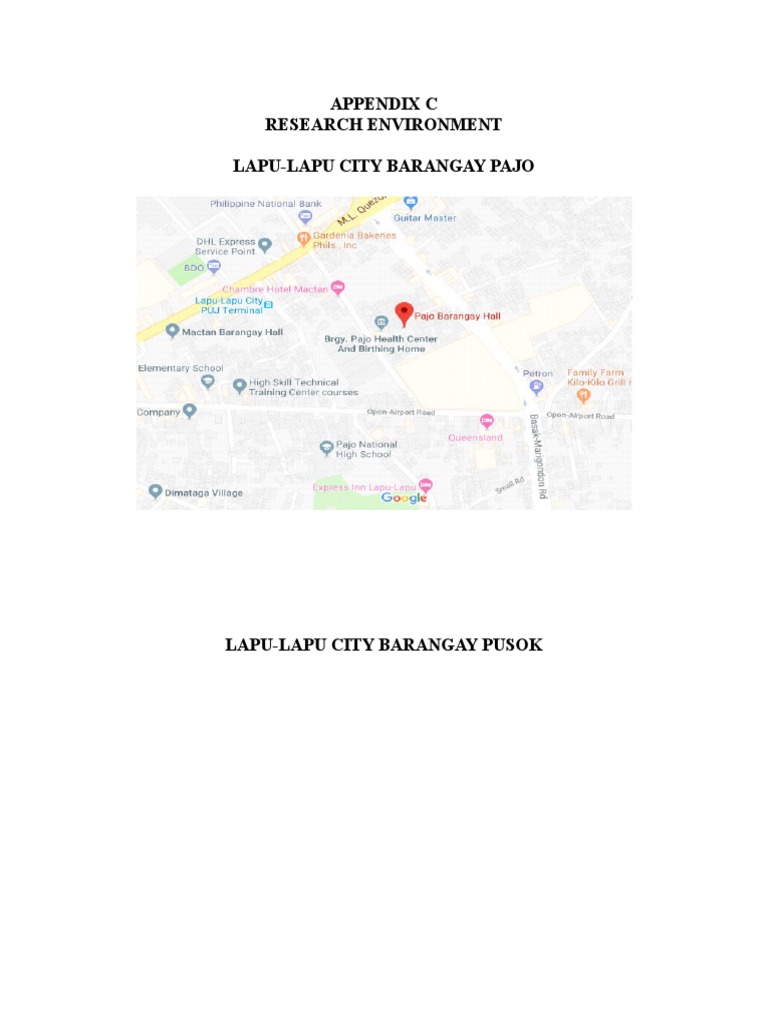 Google Map Og Barangays | PDF