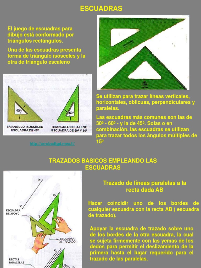 Manejo de Escuadras | PDF | Geometría triangular | Triángulo