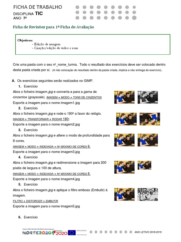 Ficha de Revisões TIC 7ºano | PDF | Vídeo | Lazer